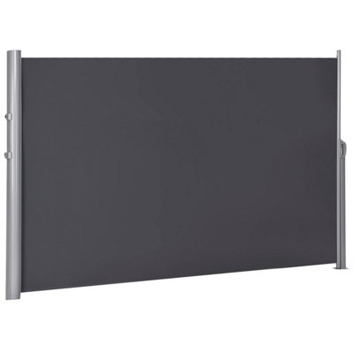 Costway 1.6 x 3M Retractable Folding Side Awning Screen Sun Shade ...