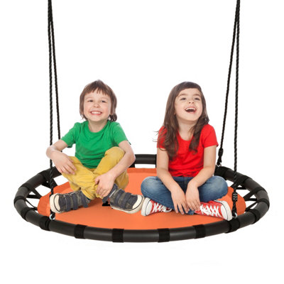 Costway 100cm Saucer Round Tree Swing 100- 160cm Adjustable Heights