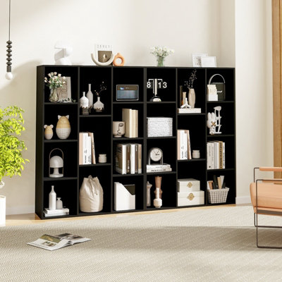 Costway 11-Cube Bookcase Modern Geometric Bookshelf Book Storage Organizer