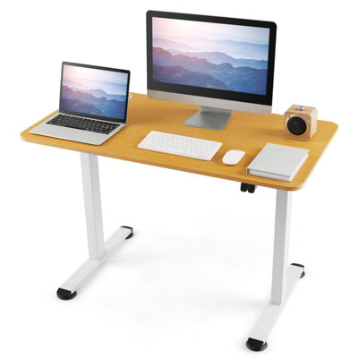 Costway 110 x 60cm Electric Height Adjustable Standing Desk Sit to ...