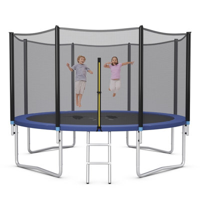 Costway 12 FT Outdoor Jumping Exercise Trampoline with Ladder