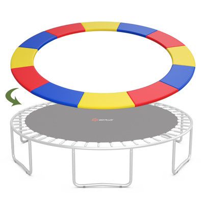 Costway 12 FT Trampoline Spring Safety Cover Trampoline Replacement EPE ...