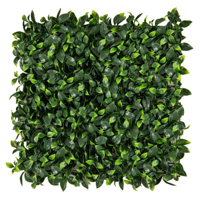 COSTWAY 12 Pcs Artificial Grass Wall Panels 50 x 50cm Square Privacy ...