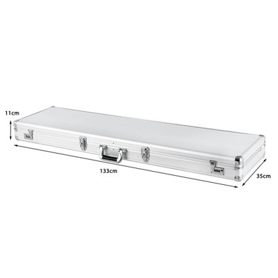 Costway 133CM Long Aluminum Locking Rifle Gun Case Lock Box Shotgun ...