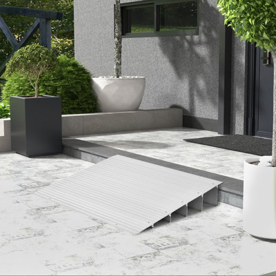 Costway 13CM Door Threshold Ramp Aluminum Adjustable Rise Entry Ramp ...