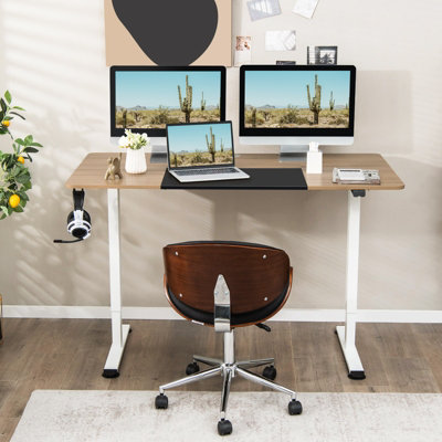 Costway 140 x 70cm Electric Standing Desk Height Adjustable Sit to ...