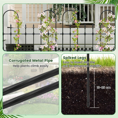 COSTWAY 146cm x 186cm Garden Trellis Climbing Plants Decorative Garden ...