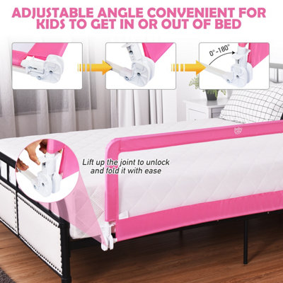 Costway 150cm Extra Long Toddler Safety Bed Rail Folding Protection ...