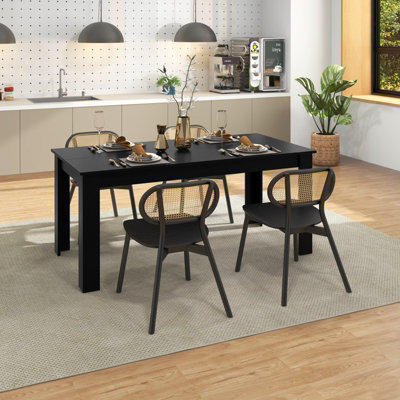 Costway 160 x 80 CM Large Dining Table 6-8 People Morden Kitchen Table