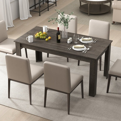 Costway 160 x 80 CM Large Dining Table 6-8 People Morden Kitchen Table