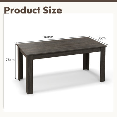 Costway 160 x 80 CM Large Dining Table 6-8 People Morden Kitchen Table