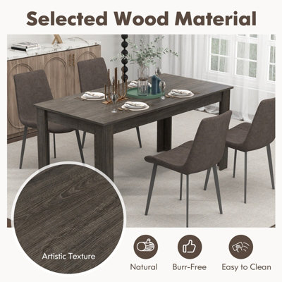 Costway 160 x 80 CM Large Dining Table 6-8 People Morden Kitchen Table