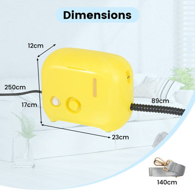 COSTWAY 1600W Portable Steam Cleaner Household Steamer w/ 1L Water Tank ...