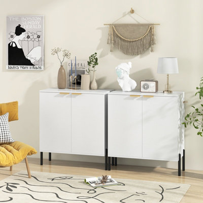 Costway 2-Door Buffet Cabinet Sideboard Cabinet Modern Kitchen Storage ...