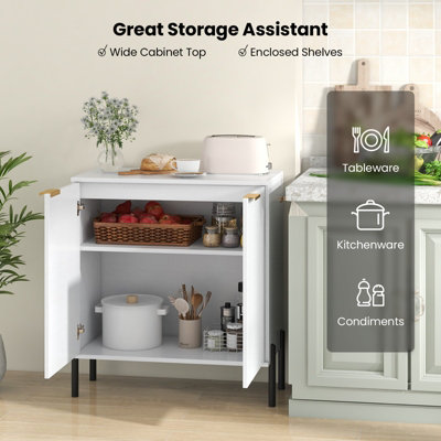 Costway 2-Door Buffet Cabinet Sideboard Cabinet Modern Kitchen Storage ...