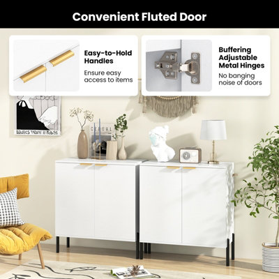 Costway 2-Door Buffet Cabinet Sideboard Cabinet Modern Kitchen Storage ...