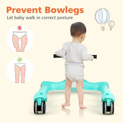 Costway 2-in-1 Baby Walker Foldable Activity Push Walker with ...