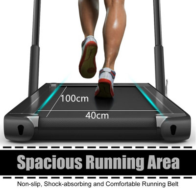 Costway 2 in 1 Folding Treadmill 0.75HP Under Desk Treadmill Portable ...