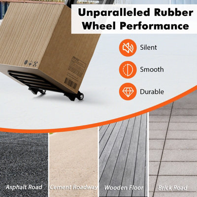 Costway 2-In-1 Hand Truck & Ladder Foldable 3-Step Ladder Heavy-duty ...