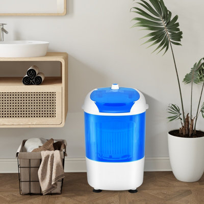 Costway 2-in-1 Mini Washing Machine Single Tub Washer and Spin Dryer W ...