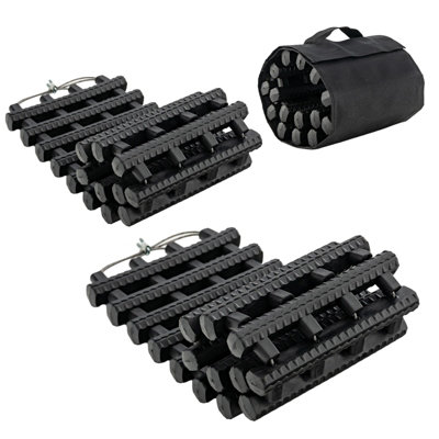 Costway 2 Pack Tire Traction Mats Coilable TPR Recovery Track Pad ...