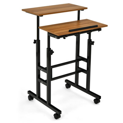 Sit stand desk on wheels store
