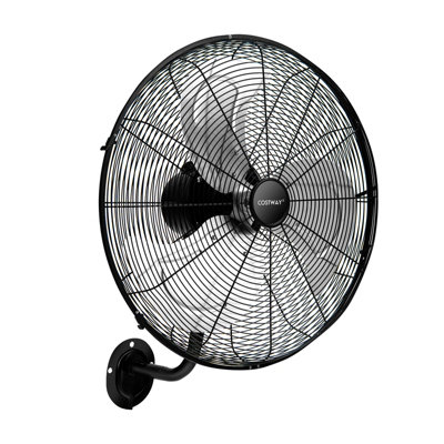 Costway 21" Oscillating Wall Fan 3 Speed 85 Degree Oscillating Wall ...