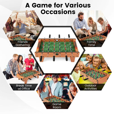 Costway 27'' Football Table Top Football Soccer Kids Family Game Toy ...