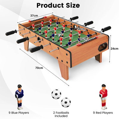 Costway 27'' Football Table Top Football Soccer Kids Family Game Toy ...