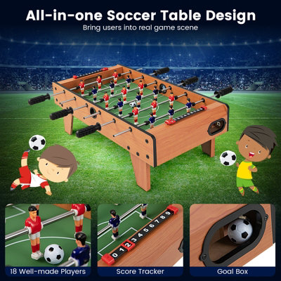 Costway 27'' Football Table Top Football Soccer Kids Family Game Toy ...