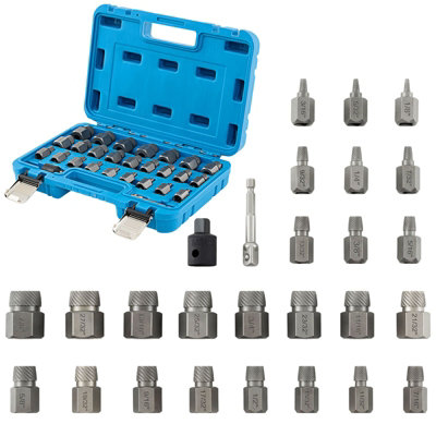COSTWAY 27 Pcs Screw Extractor Set Dual Headed Easy Out Bolt Removal ...