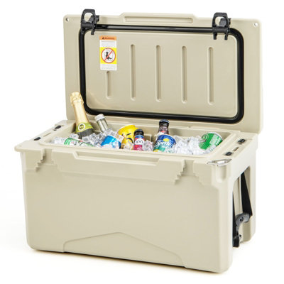 Costway 28L Rotomolded Cooler Insulated Portable Ice Chest with ...