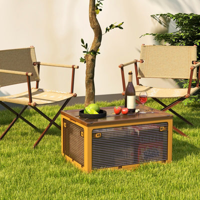 Costway 292L Collapsible Storage Bins 3-Pack Stackable Storage Boxes w ...