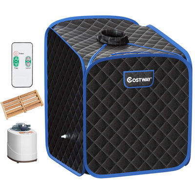 Costway 2L Foldbale Steam Sauna Personal Therapeutic Steam Spa 9 ...