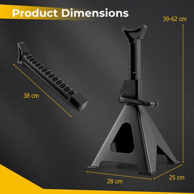 COSTWAY 2Pack 6 Ton Capacity Jack Stands Heavy Duty Metal Car Lifting ...