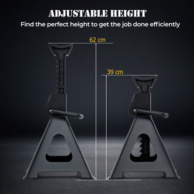 COSTWAY 2Pack 6 Ton Capacity Jack Stands Heavy Duty Metal Car Lifting ...