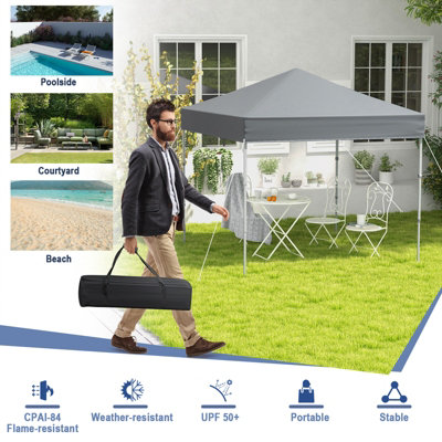 Costway 2x2M Outdoor Pop-up Canopy Instant Setup Tent Sun Shelter w ...