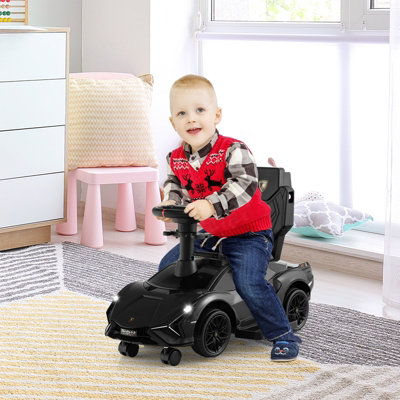 Costway 3-In-1 Ride on Push Car Licensed Lamborghini Walking Toy Car w ...