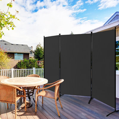 Costway 3 Panels Freestanding Room Divider Wall Folding Room Partition ...