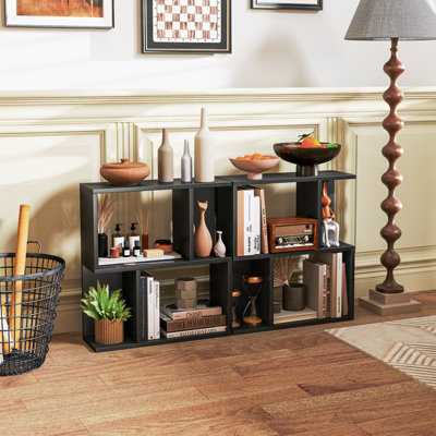 Costway 3-Tier Bookshelf Display Shelf Home Office Freestanding Side ...