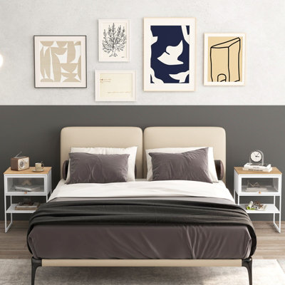 Costway 3-Tier Side Table Modern End Table Beside Sofa Nightstand with ...