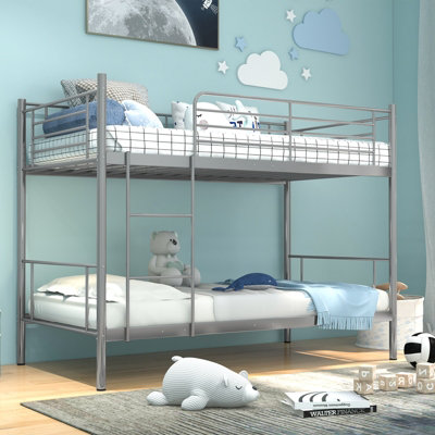 Costway 3FT Metal Bunk Bed Single over Single Loft Bed Frame W/ Ladder ...
