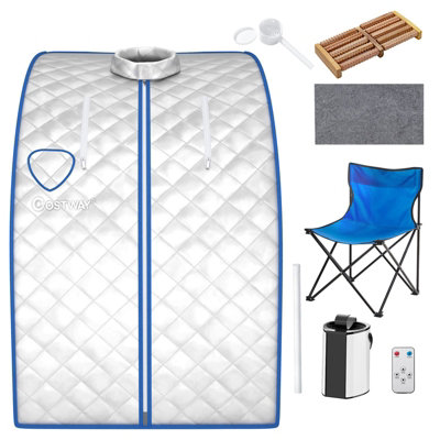 Costway 3L Portable Steam Sauna Spa Room Full Body Slimming Detox ...