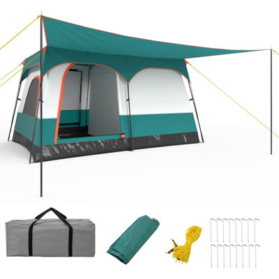 Costway 4-6 Person Waterproof Camping Tent with Porch 320 x 210 x 180 cm