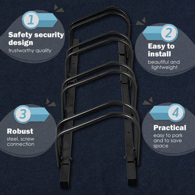 Costway 4 Bike Rack Bicycle Storage Rack for Children Bike Stunt Bike