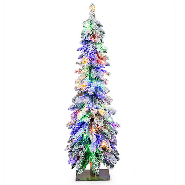 COSTWAY 4 FT Pre-Lit Artificial Christmas Tree Snow-Flocked COSTWAY 4 FT Pre-Lit Artificial Christmas Tree Snow-Flocked