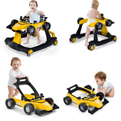 Costway 4-in-1 Baby Walker Foldable Activity Push Walker with ...
