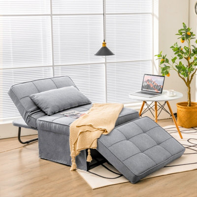 Costway convertible sofa bed folding arm chair sleeper leisure recliner store