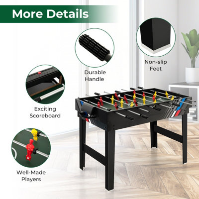 Costway 4 in 1 Multi Game Table Set Combination Soccer Air Hockey Billiards Table Tennis