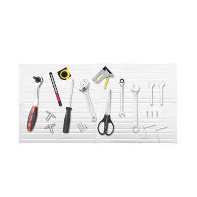 Costway 4 pcs Magnetic Panel Tool Holder Wall-Mounted Metal Tool ...